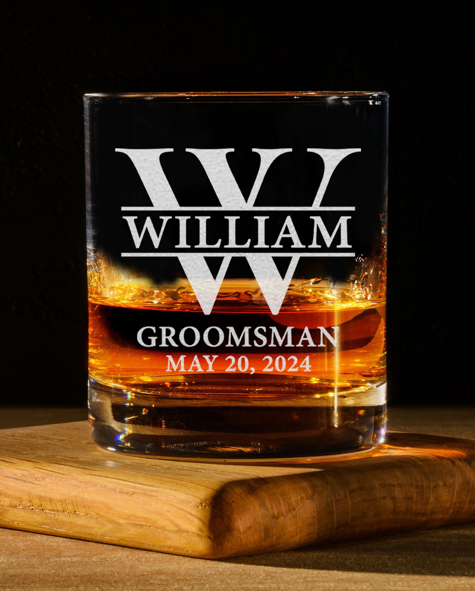 Groomsman 11oz Whiskey Glass, Engraved Old Fashion, Groomsmen Gift Idea ...