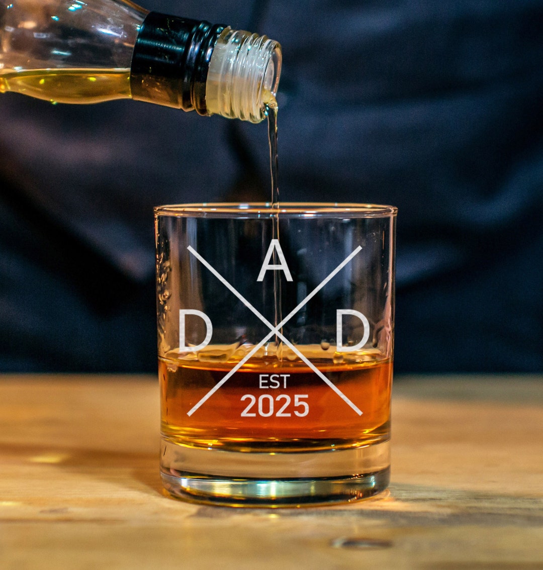 New Dad Whiskey Glass - for First Time Dad - Gift for Dad - Dad ...