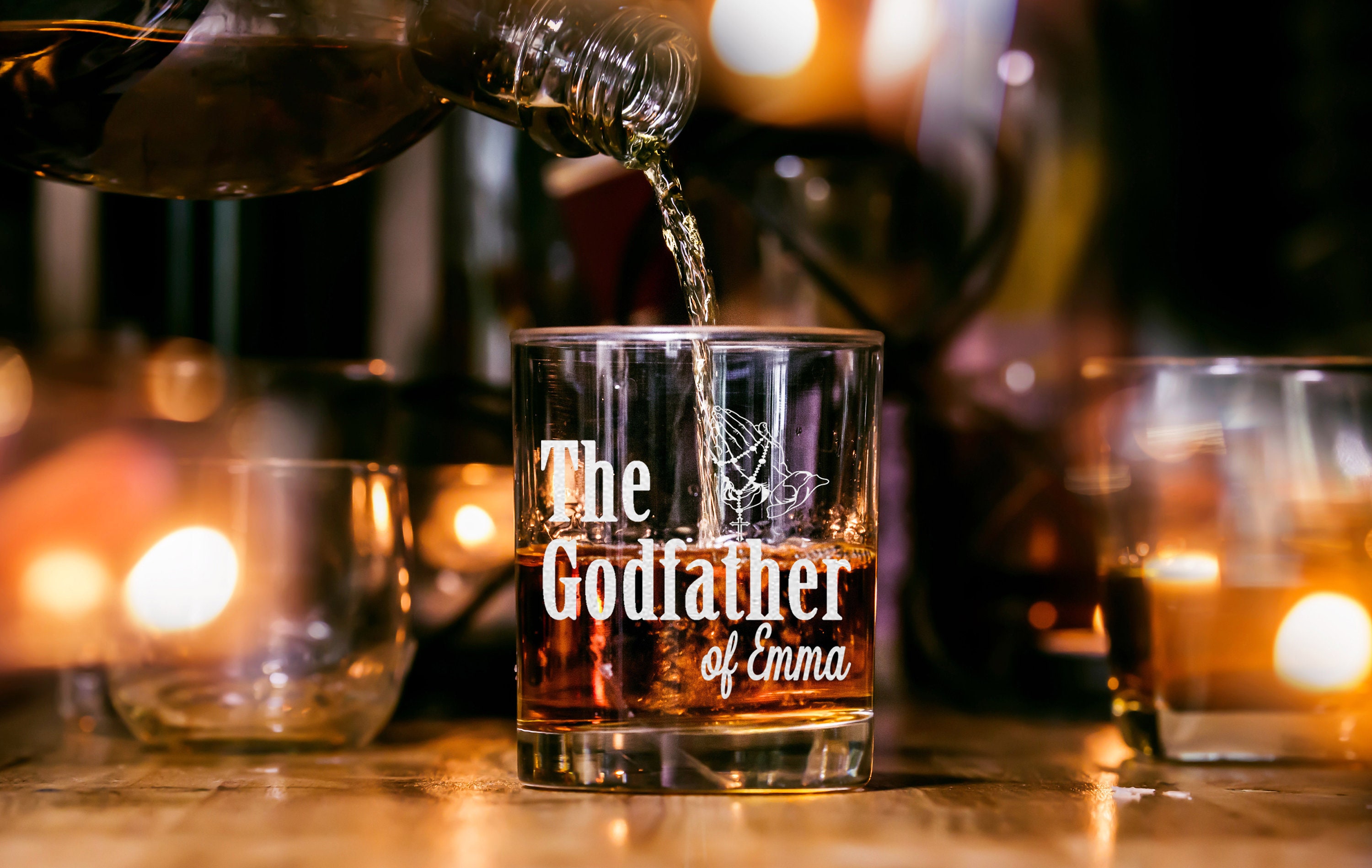 Custom the Godfather Whiskey Glass Special Godparent Gift - Etsy