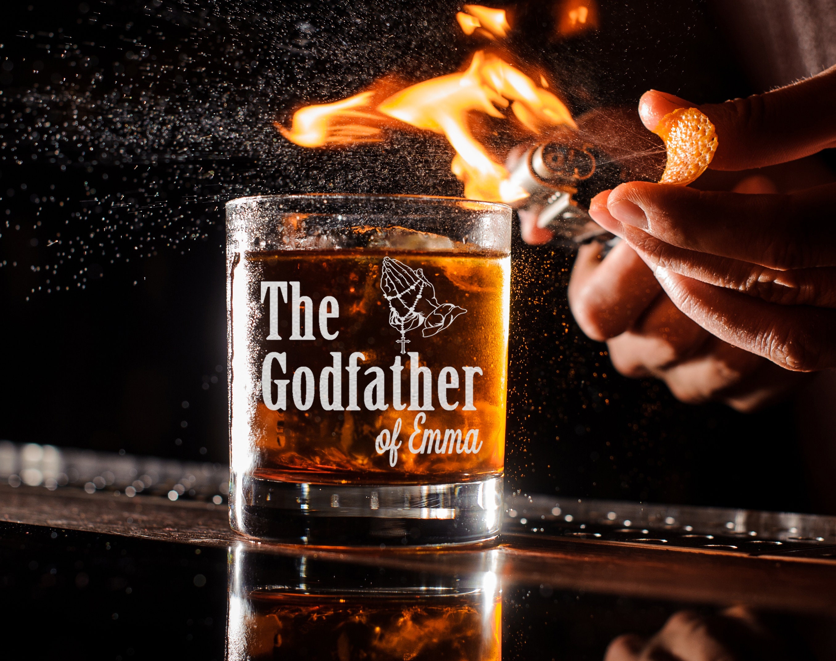 Custom the Godfather Whiskey Glass Special Godparent Gift - Etsy