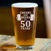 50th Birthday Gifts for Men Women - Cheers and Beers to 50 Years - 16oz ...