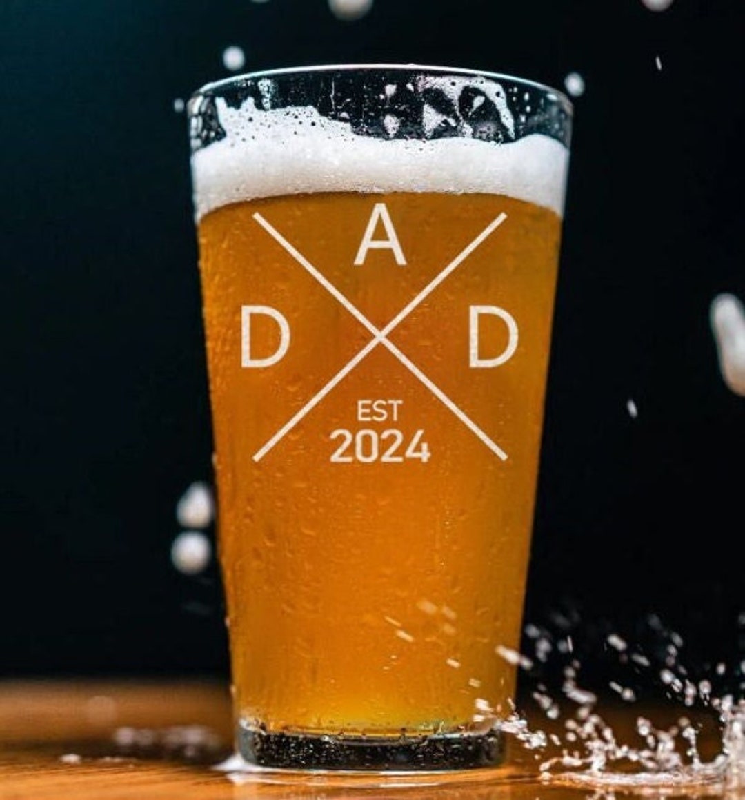 New Dad Beer Glass First Time Dad Beer Pint Gift for Dad Dad ...
