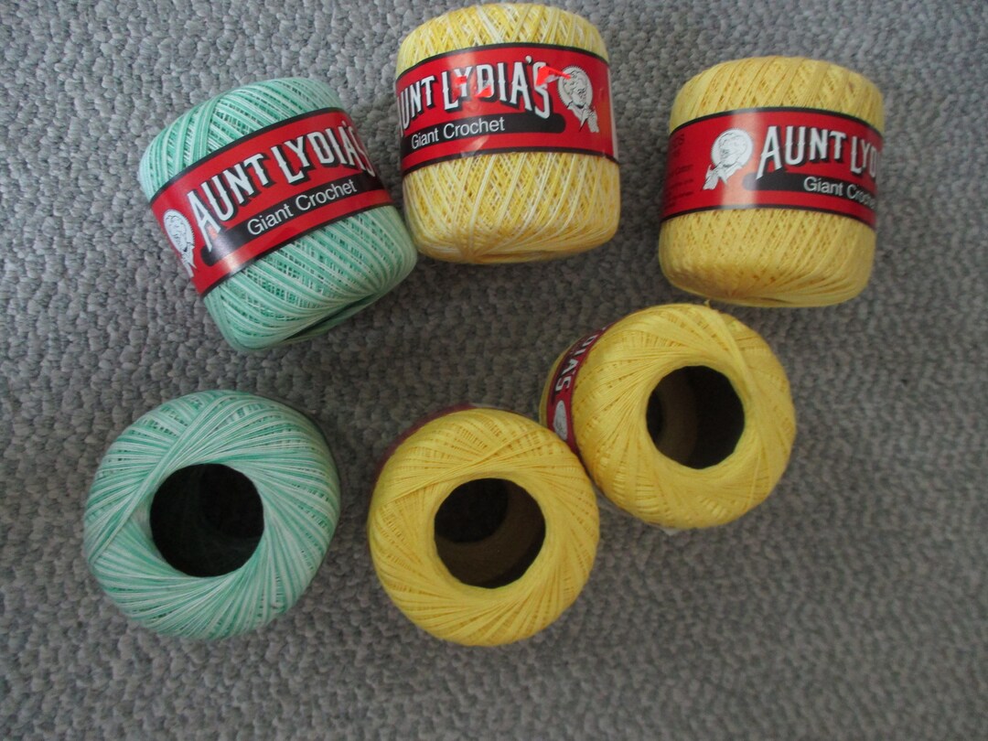 Vintage Aunt Lydia's Giant Crochet Cotton Thread - Etsy
