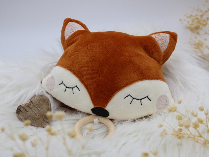 Kissen, Spieluhr im Fuchs Design als Geschenk zur Geburt, Babyparty ...