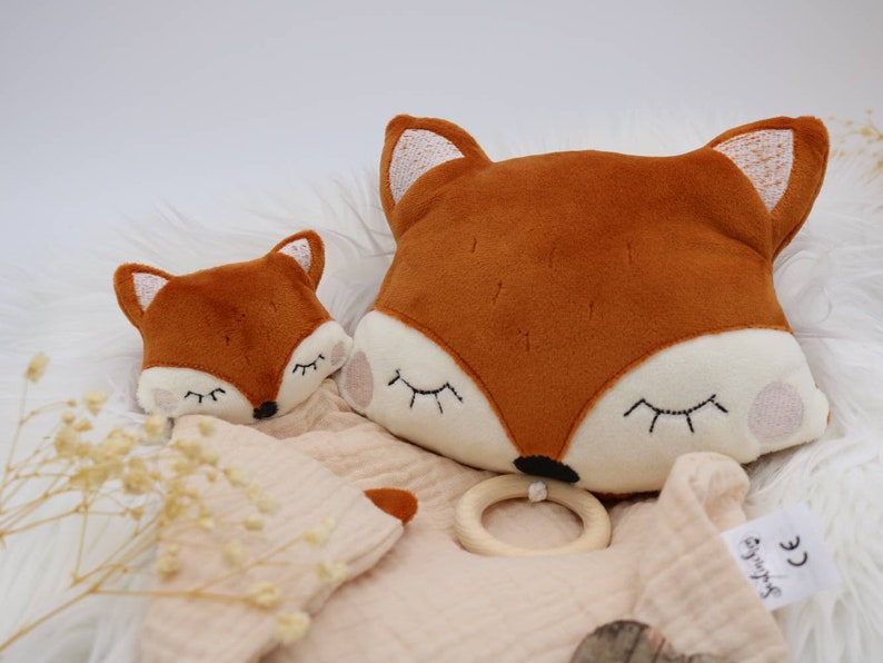 Kissen, Spieluhr im Fuchs Design als Geschenk zur Geburt, Babyparty ...