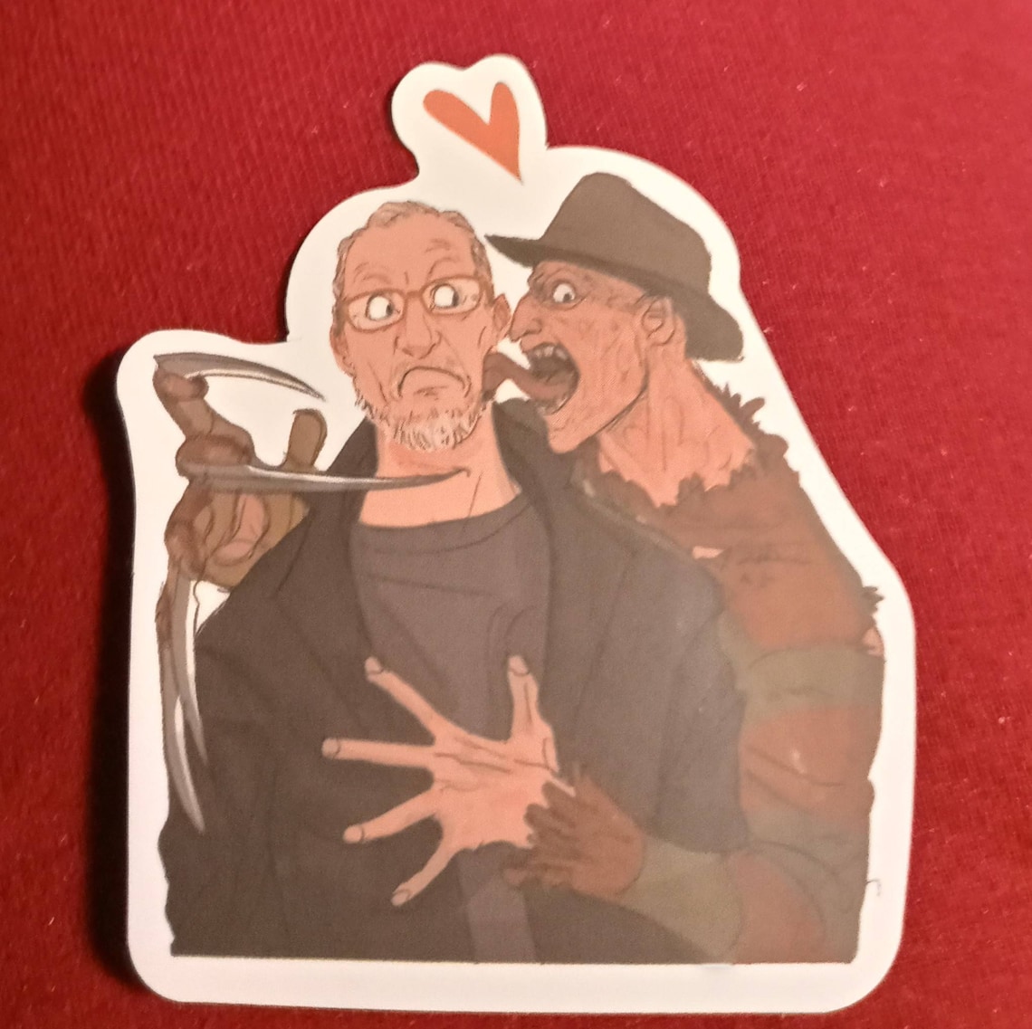 Freddy Krueger slips Robert Englund the tongue sticker | Etsy