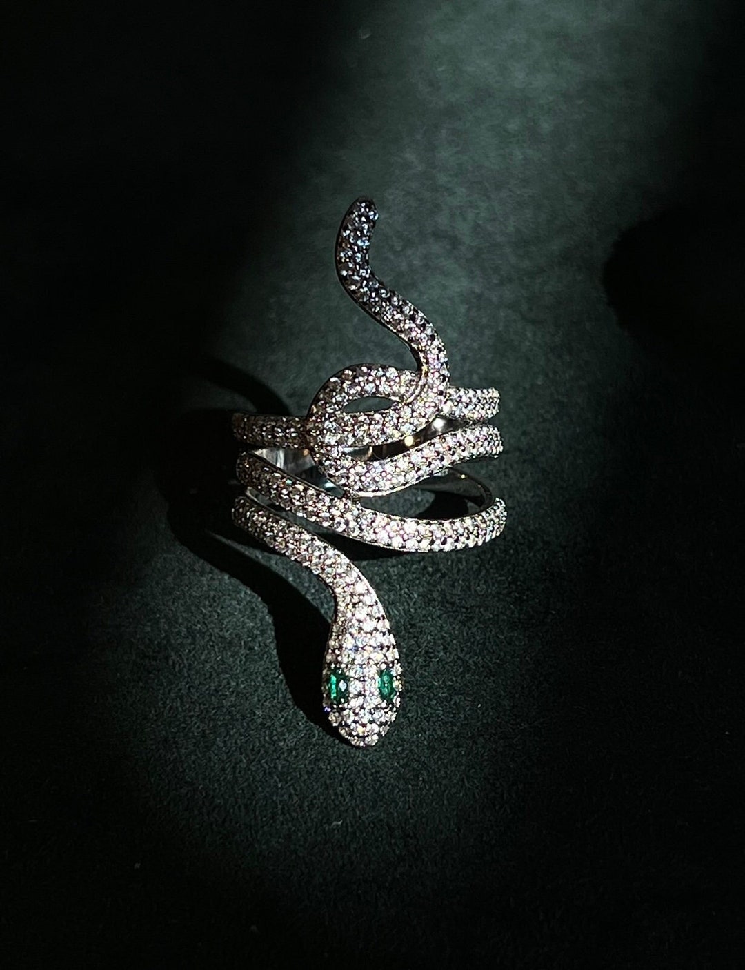 Big Beautiful Snake Ring. Sterling Silver 925 Snake Ring for Woman ...