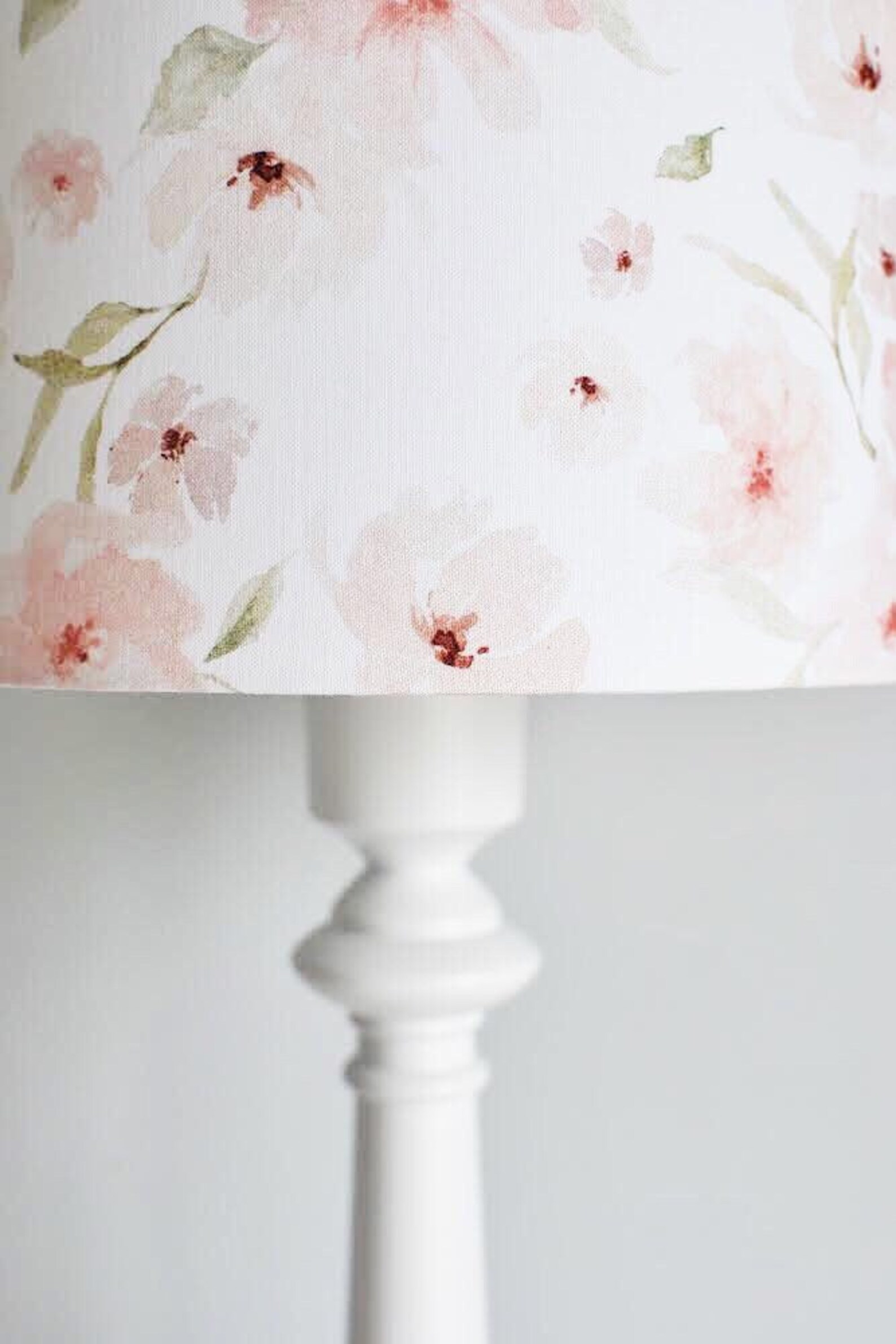 Flower Lamp for Girl's Room Table Lamp With Floral Print - Etsy