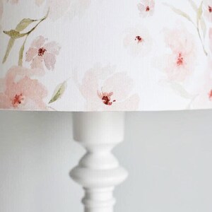 Flower Lamp for Girl's Room Table Lamp With Floral Print - Etsy