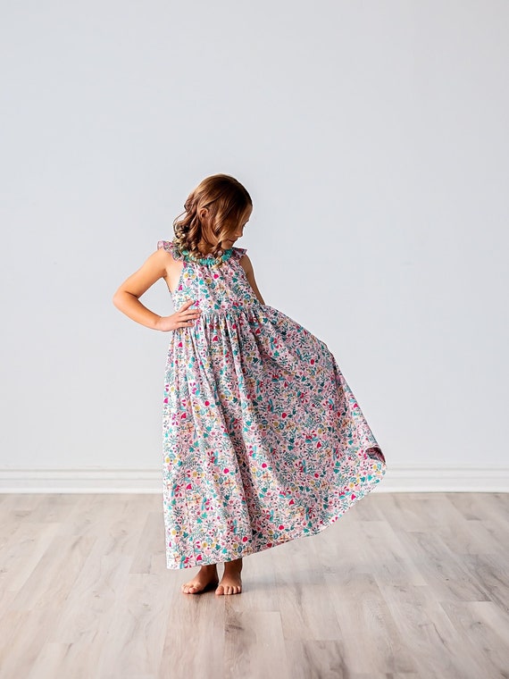 Girls Long Maxi or Midi Dress Girls Liberty of London Cotton - Etsy