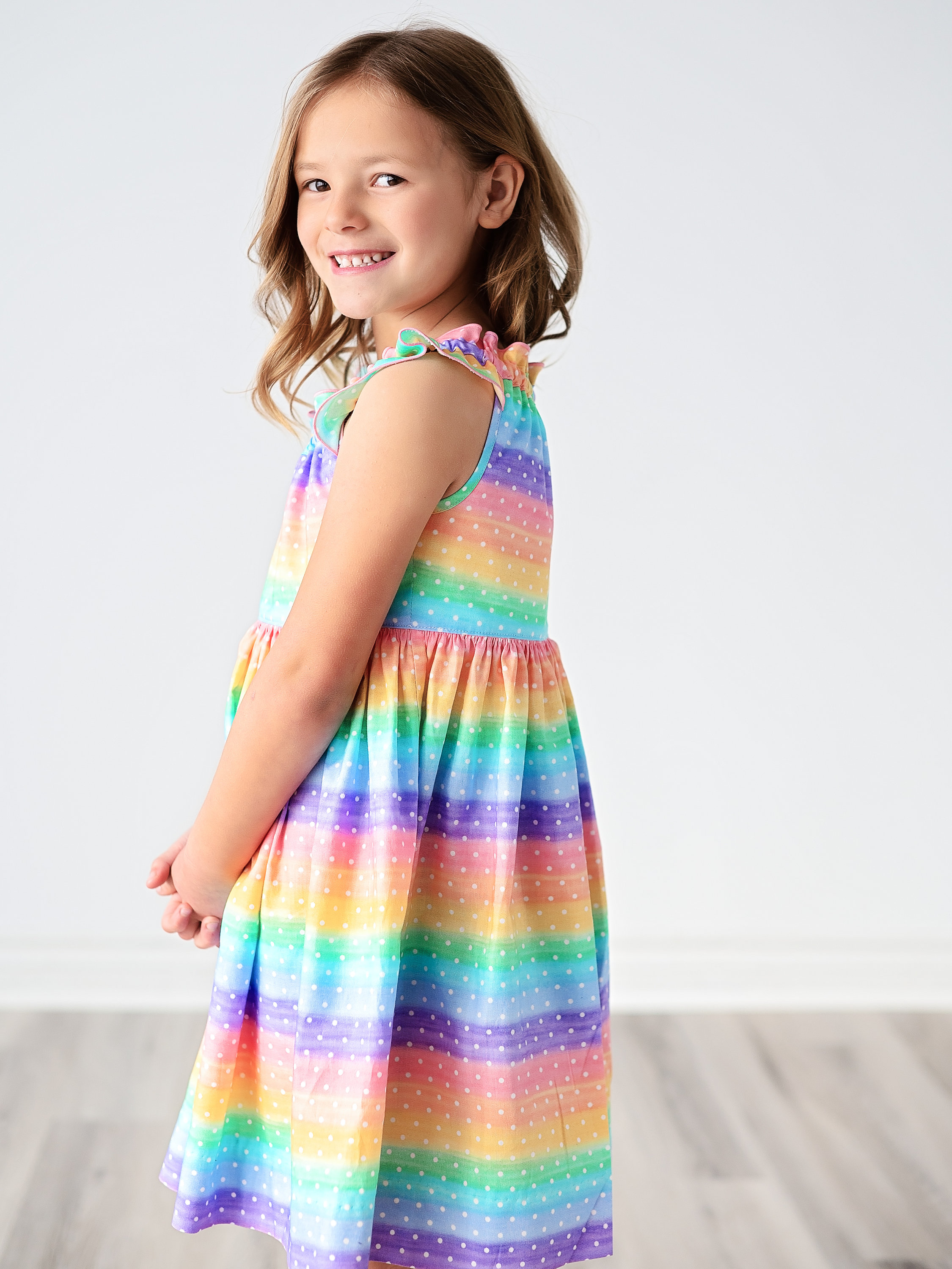 Girls Rainbow Dress Girls Pastel Dress Toddler Dress Ombre Rainbow ...