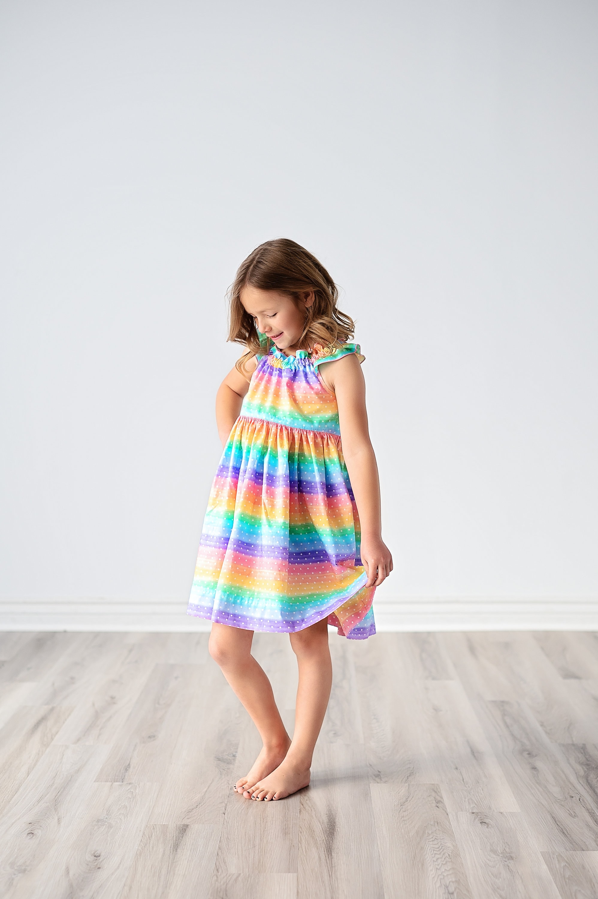 Girls Rainbow Dress Girls Pastel Dress Toddler Dress Ombre Rainbow ...