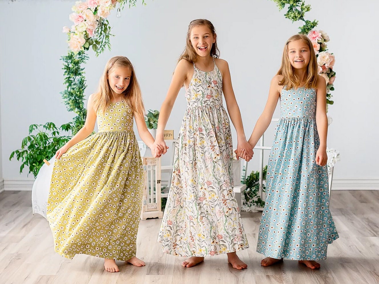 Girls Maxi or Midi Dress Girls Soft Floral Meadow Sundress - Etsy