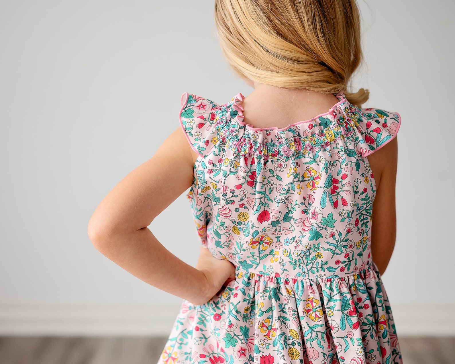 Girls Long Maxi or Midi Dress • Girls Liberty of London Cotton Pink ...
