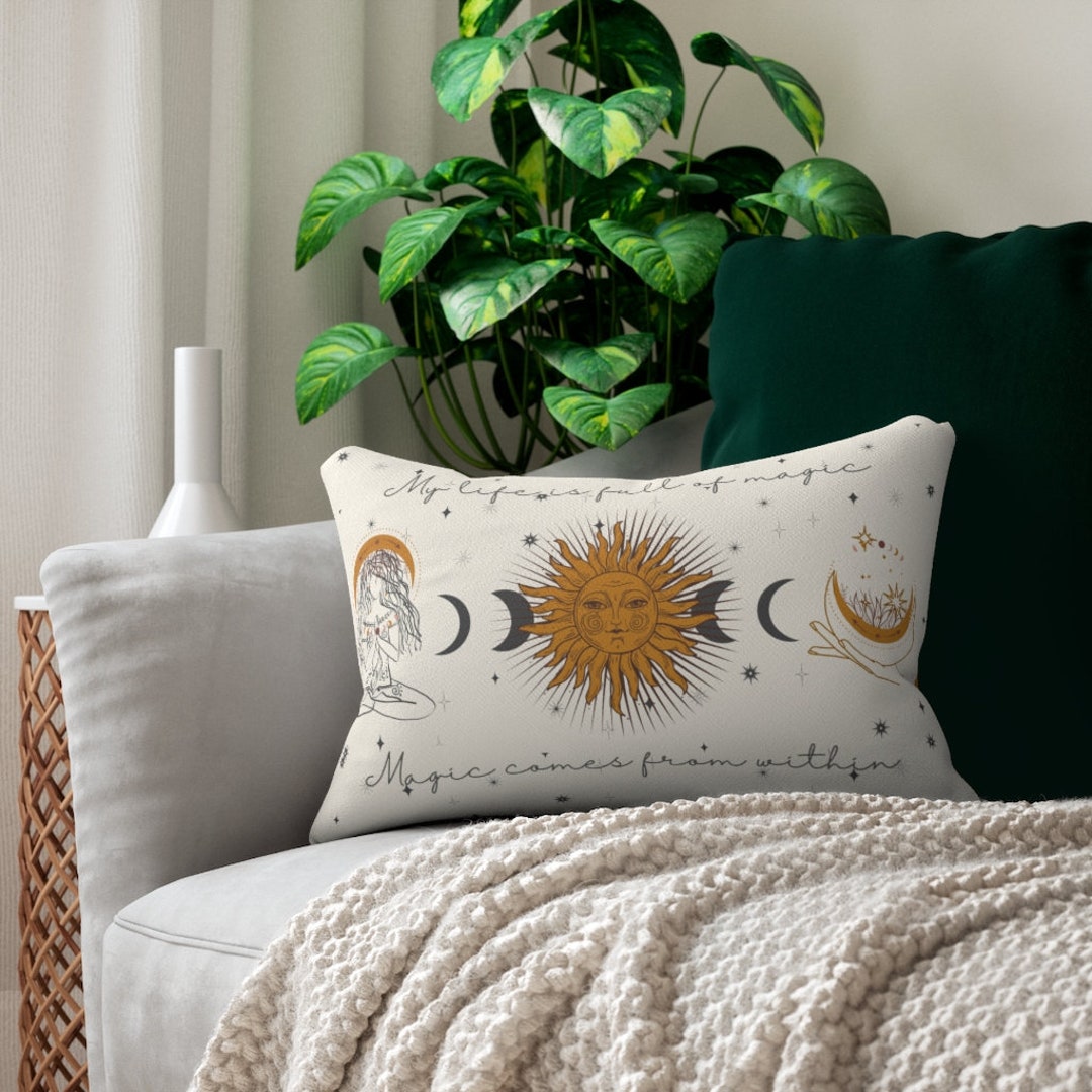 Mystical Magic Pillow, Celestial Pillow, Moon Pillow, Spiritual Pillow ...