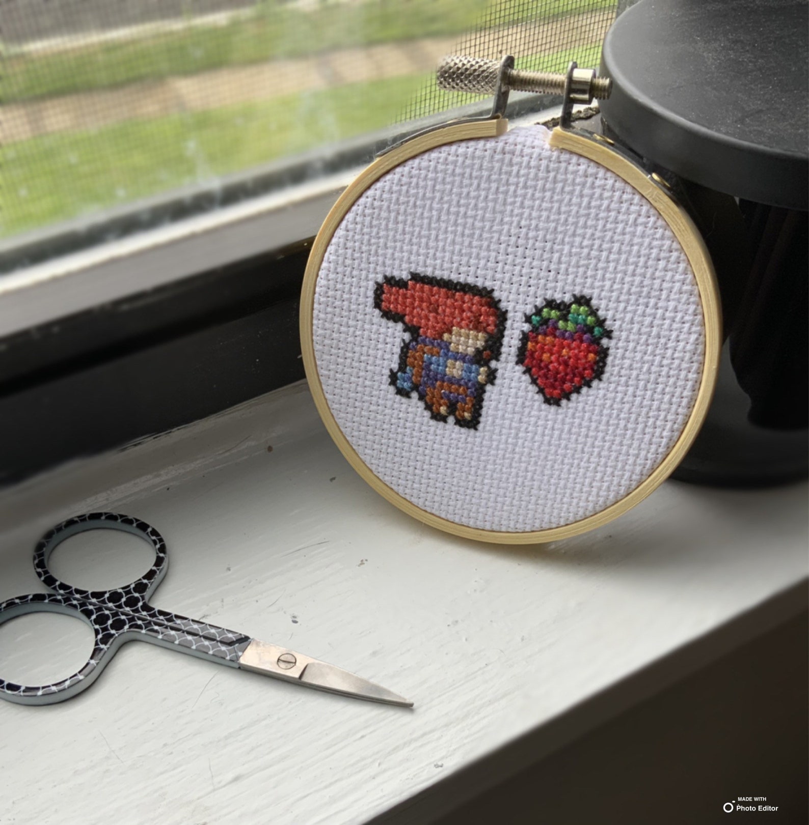 Cross-stitch Pattern of Madeline Jumping for a Strawberry - Etsy