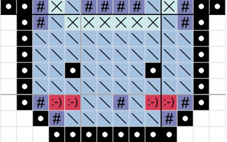 Cross-stich Junimo Pattern- Blue- Stardew Valley Digital Download PDF ...