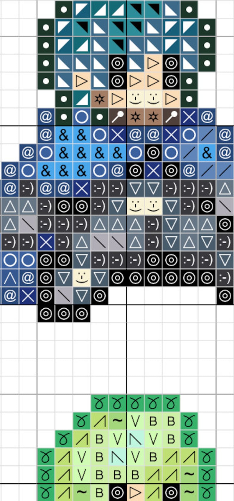 Cross-stitch Byleth Pattern Fire Emblem: Three Houses | Etsy