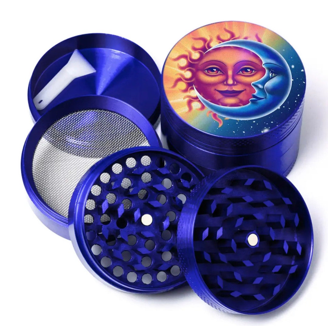 New Pretty Blue Sun Moon Girly Heavy Duty Aluminum Grinder - Etsy