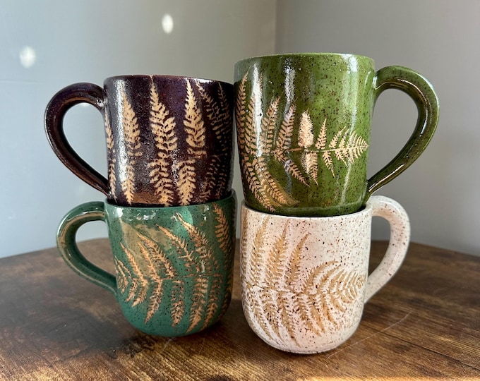 Fern Mug- Handmade Pottery - Etsy