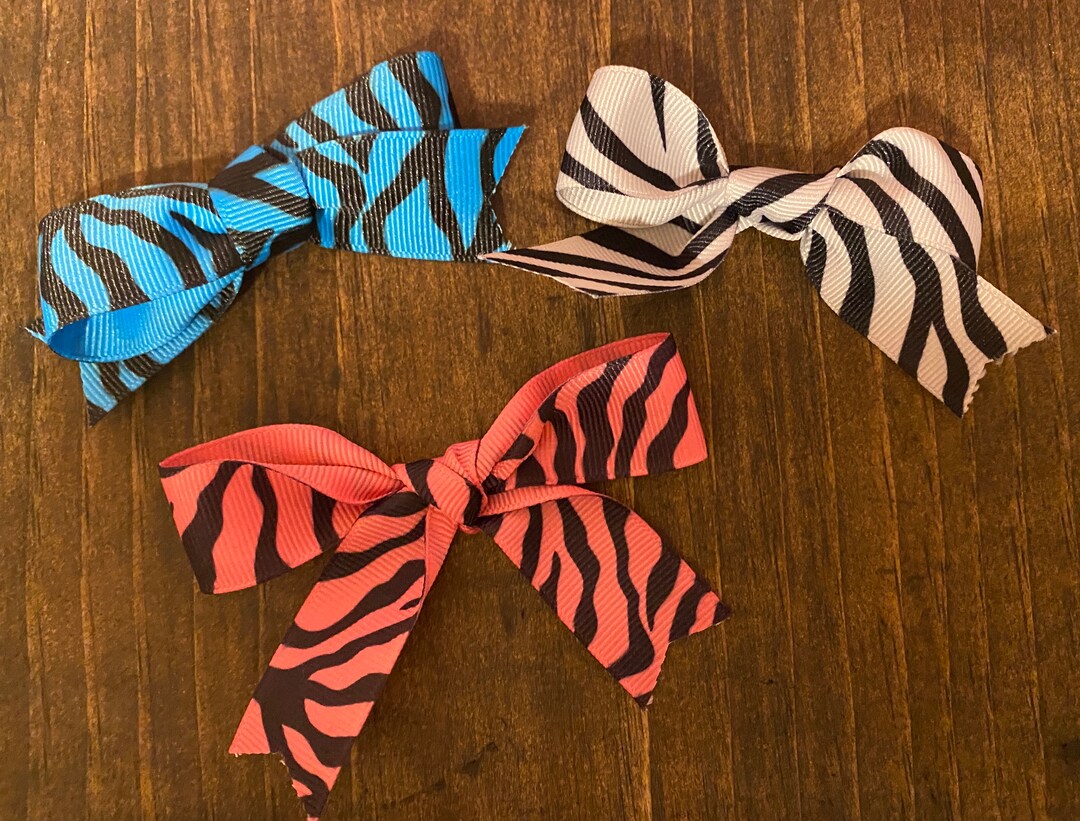 Zebra Handtied Bows Custom Bow for Freshie Bows Freshie Embellishments ...