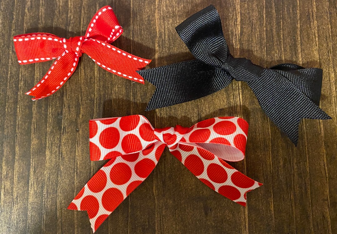 Black & Red Sets, Polka Dot, Dotty Handtied Bows, Freshie Bows, Freshie ...
