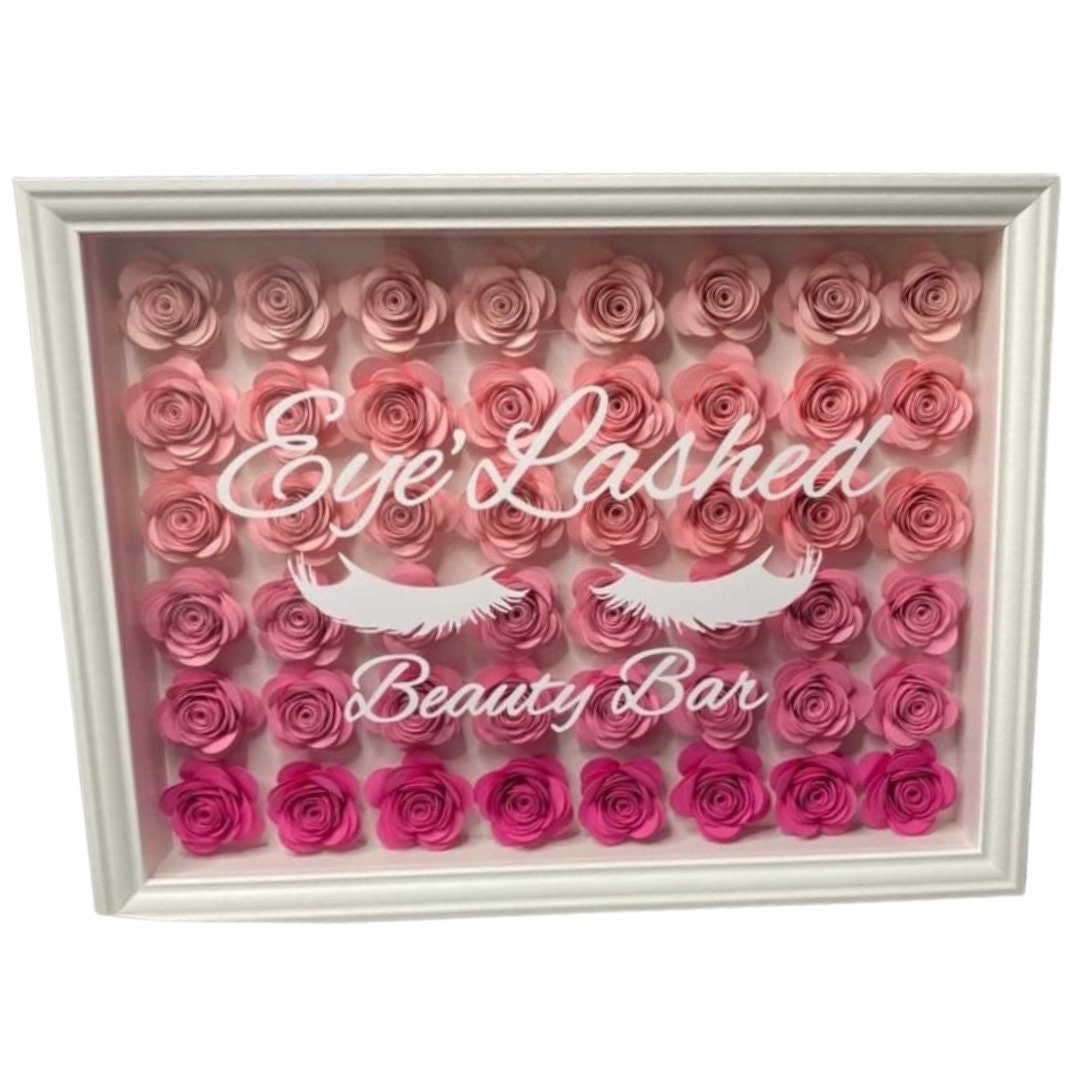 Ombre Flower Box Paper Rose Gift Box Paper Flower Shadow Box Customised ...