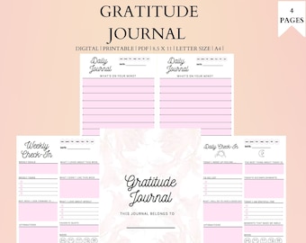 Daily Check in Journal Sheets Digital Plannera4 Printable - Etsy
