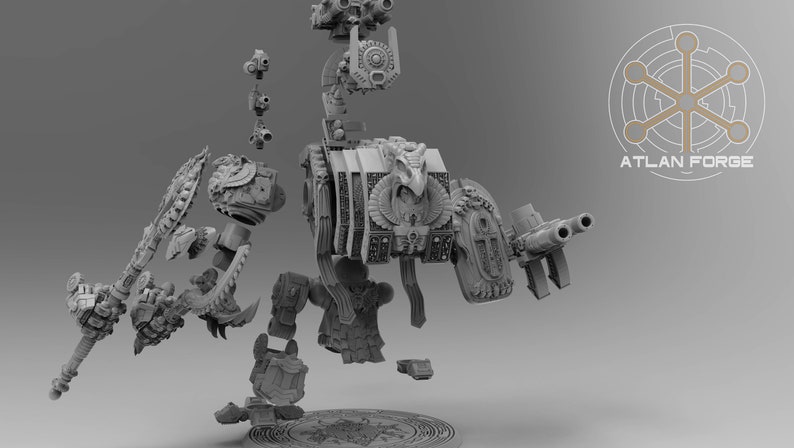 Aegyptian Royal Dreadnought (3 Scaled Options) by Atlan Forge - Etsy