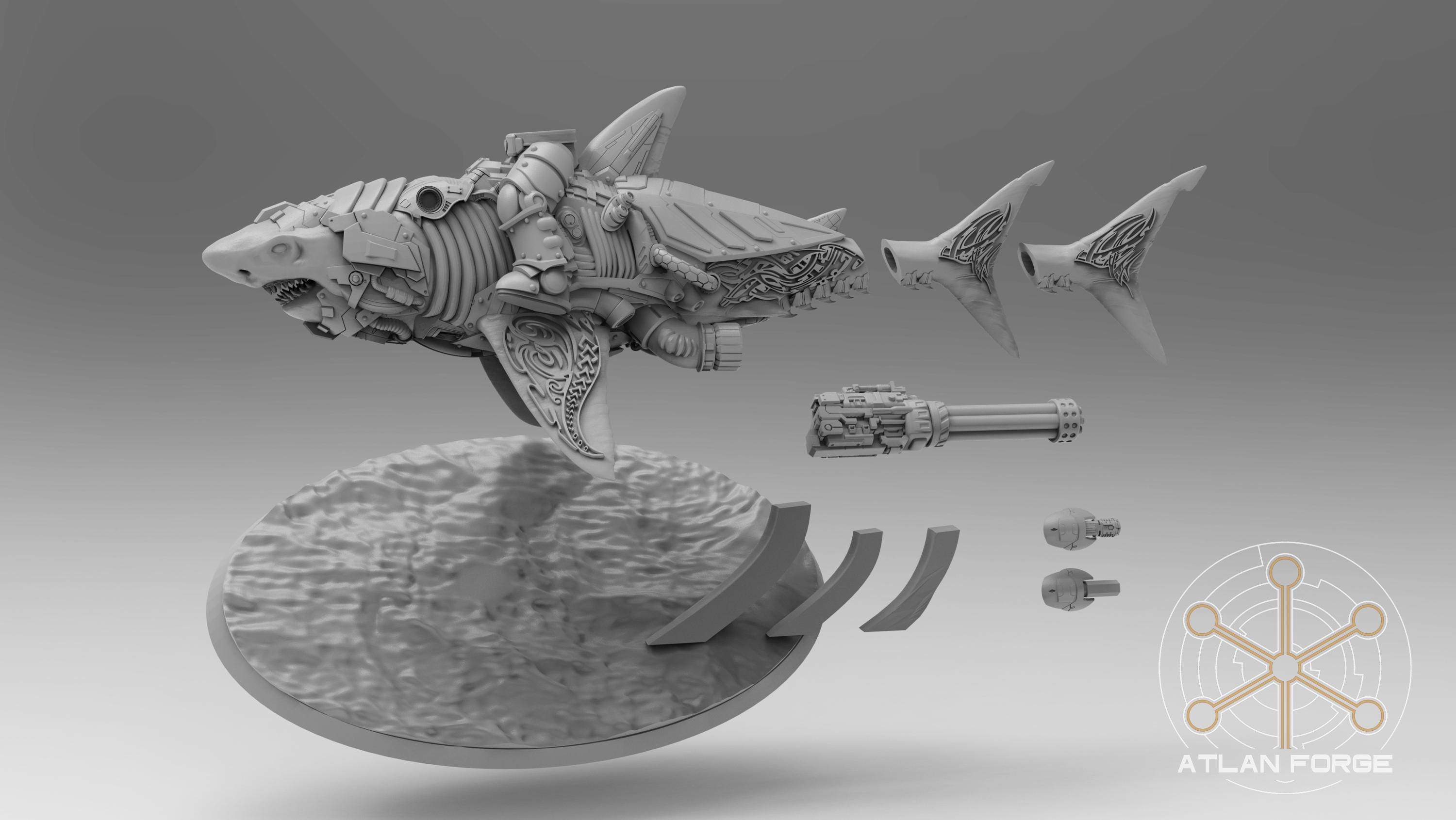 Wai Toa Shark Riders (3-unit Set) by Atlan Forge - Etsy