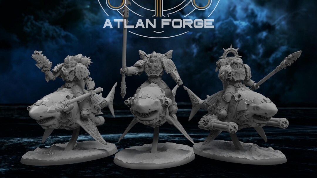 Wai Toa Shark Riders (3-unit Set) by Atlan Forge - Etsy