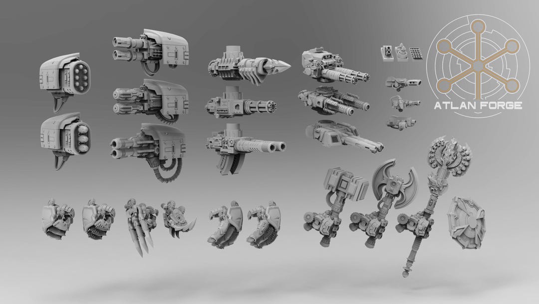 Primus Dreadnought Weapons- REDEMPTOR SCALE (9th-10th Editions)- by ...