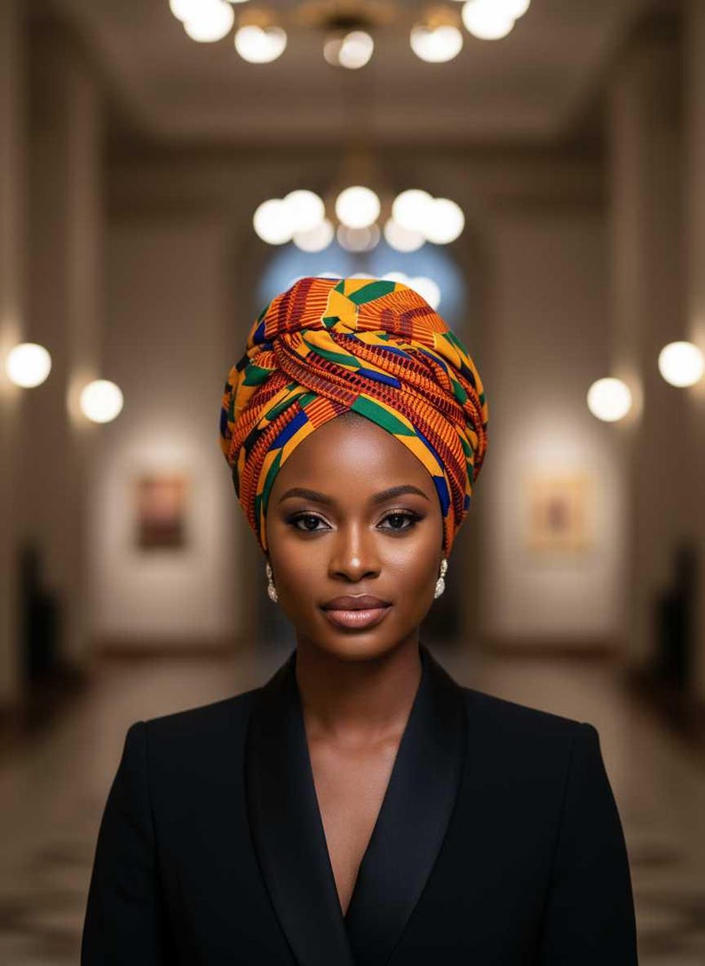 Adepa Tie-on Ankara Kente Headwrap/ Headpiece Scarf - One-yard Duku - Etsy