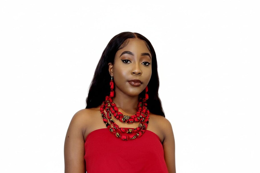 Ayo Radiance Four-strand Ankara Necklace and Earrings Set - Etsy