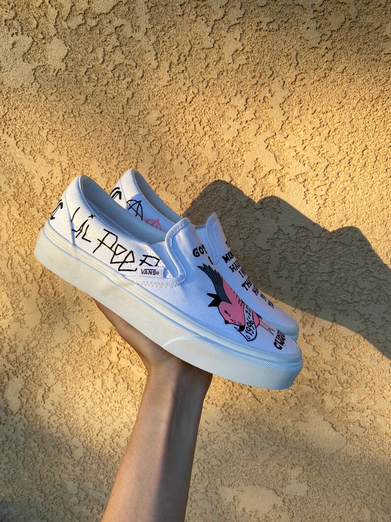 Lil Peep Hand Painted Custom Vans | Etsy