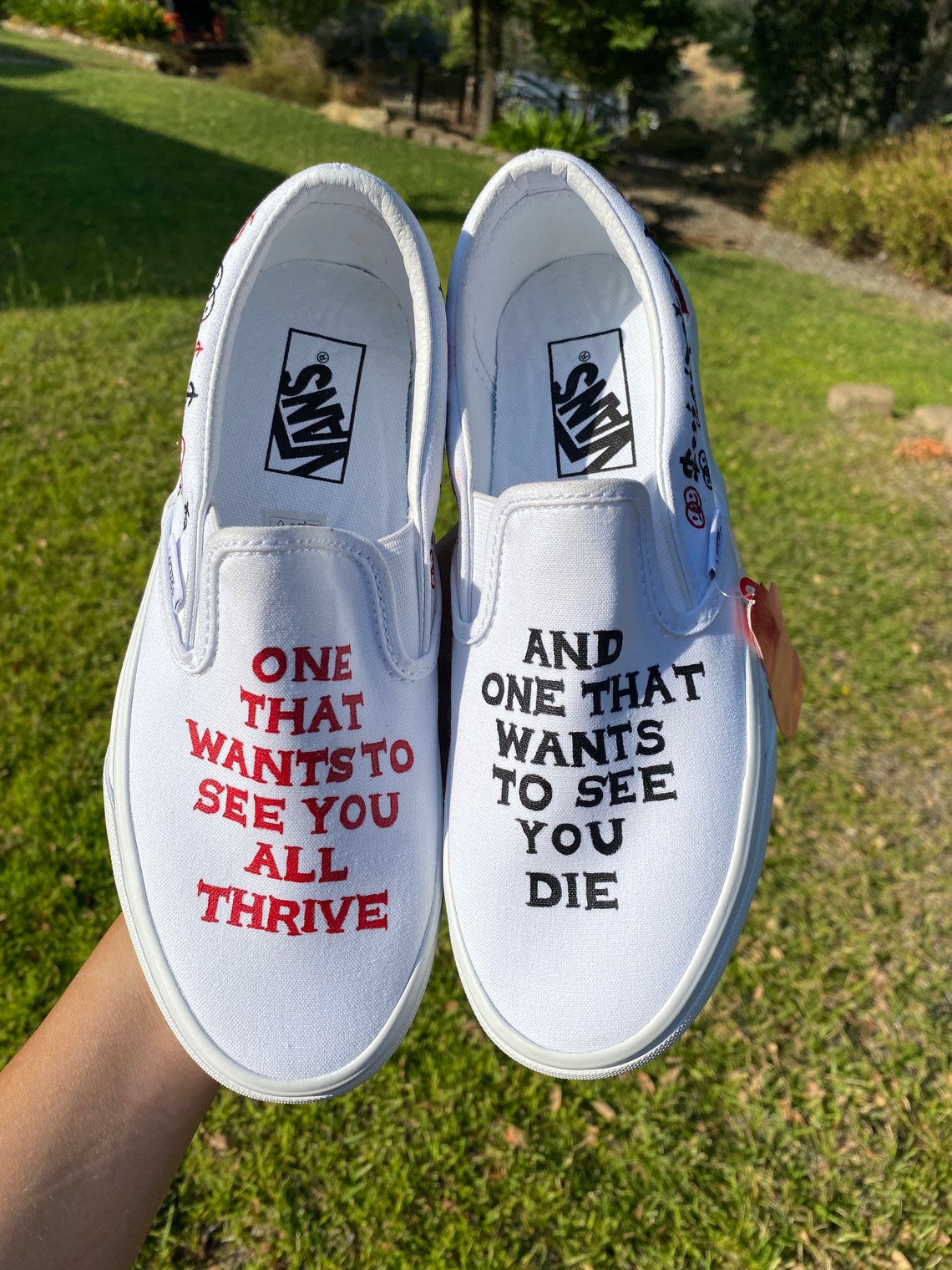 Custom Hand Painted Vans | Etsy