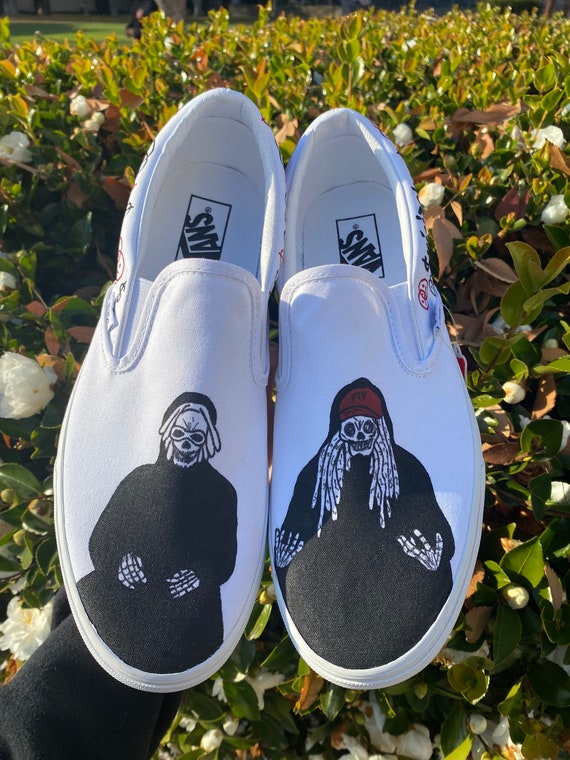 Custom Skeleton SB Vans - Etsy