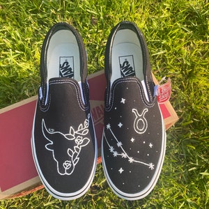 Custom Hand Painted Taurus Zodiac Sign Vans Shoes - Etsy