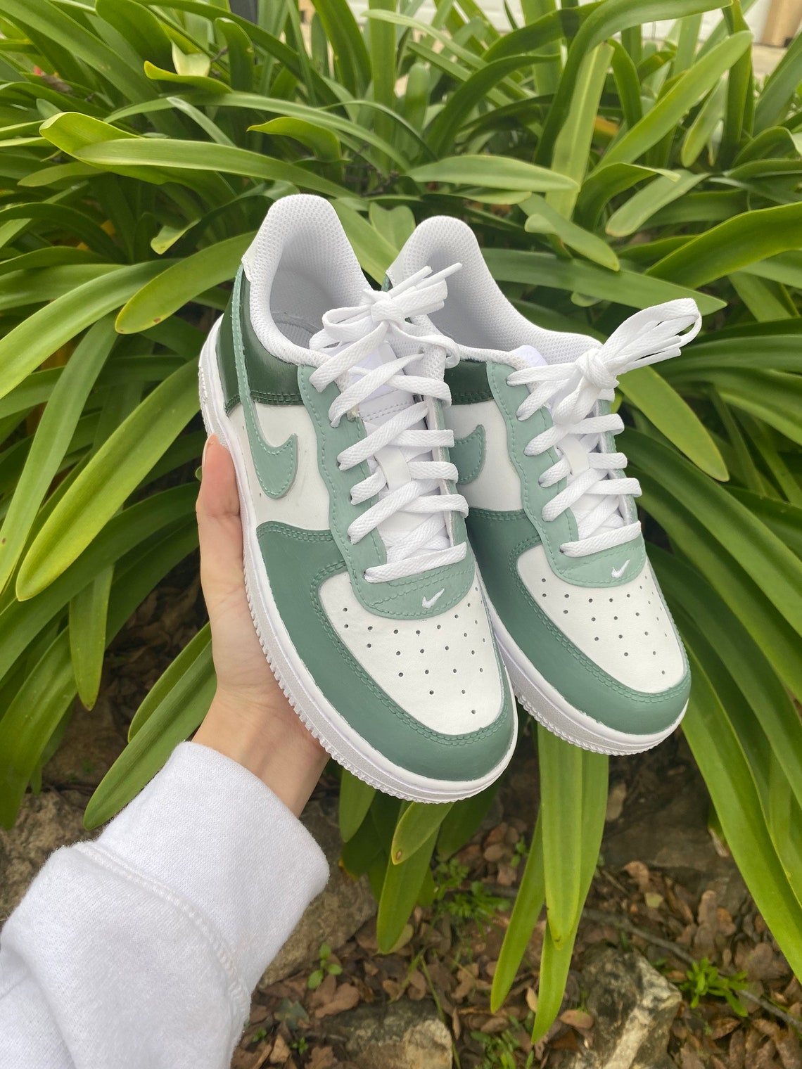 Green Color Block Custom Air Force 1s - Etsy