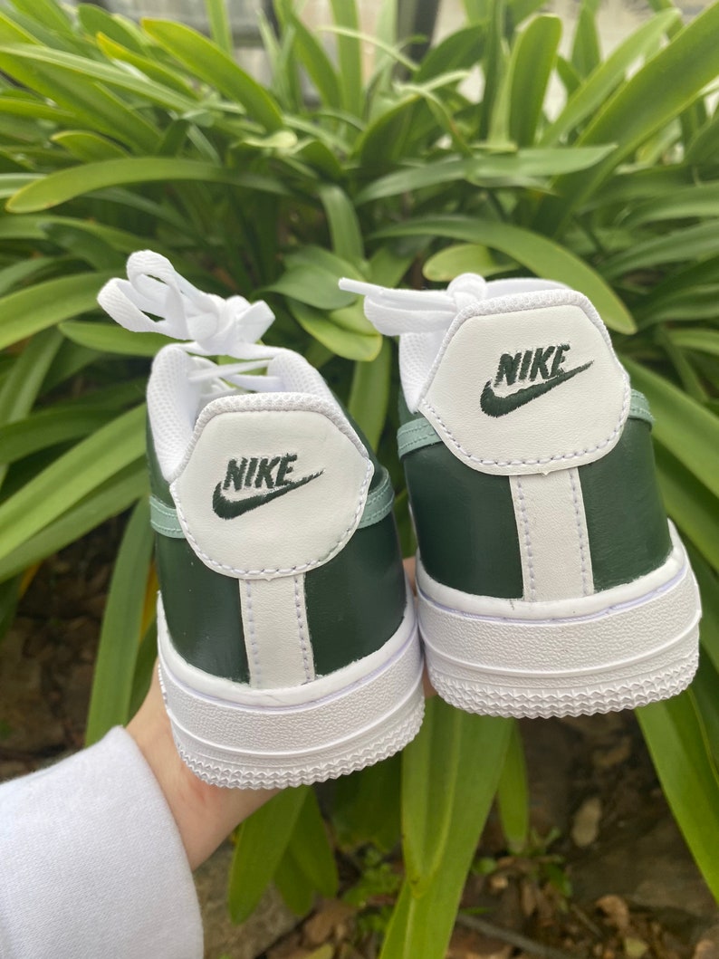 Green Color Block Custom Air Force 1s - Etsy