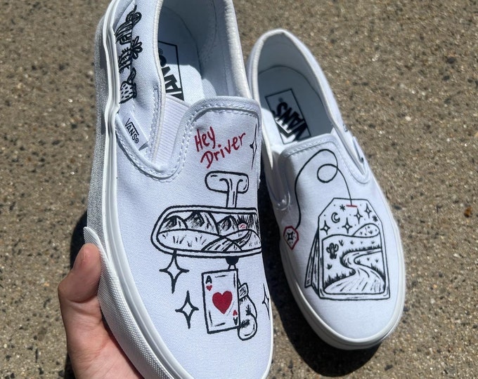 Hey Driver Custom Painted Vans - Etsy