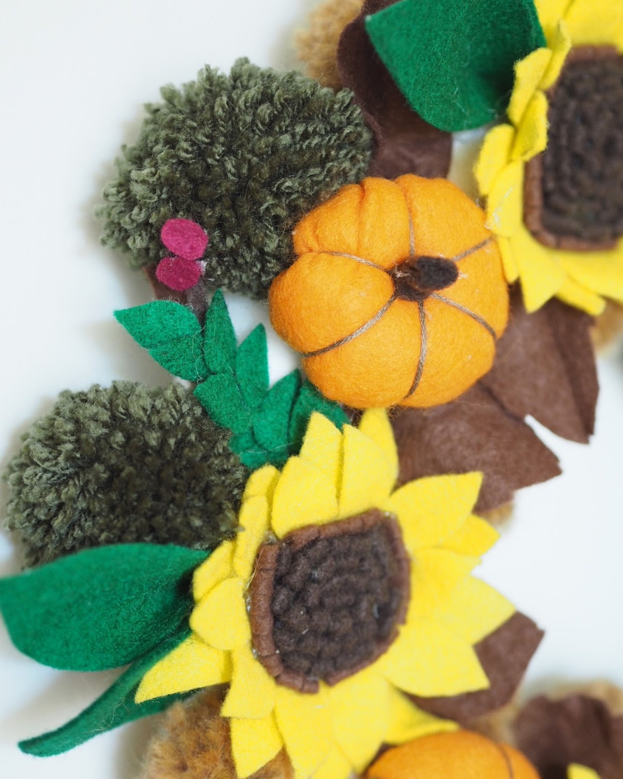 PDF Pattern for Felt Autumn Wreath, Digital Pattern, Instant Download ...
