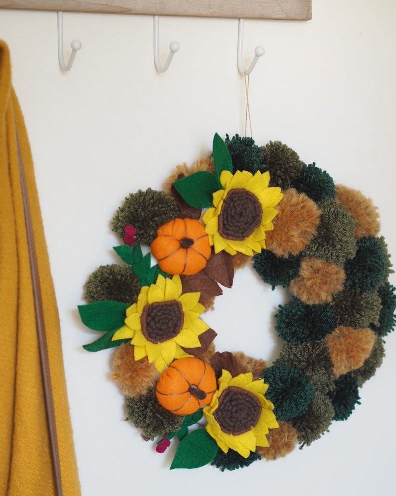 PDF Pattern for Felt Autumn Wreath, Digital Pattern, Instant Download ...