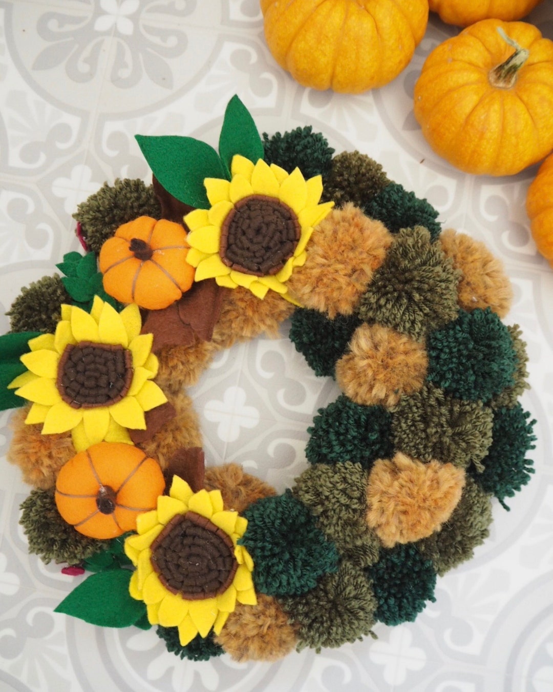 PDF Pattern for Felt Autumn Wreath, Digital Pattern, Instant Download ...