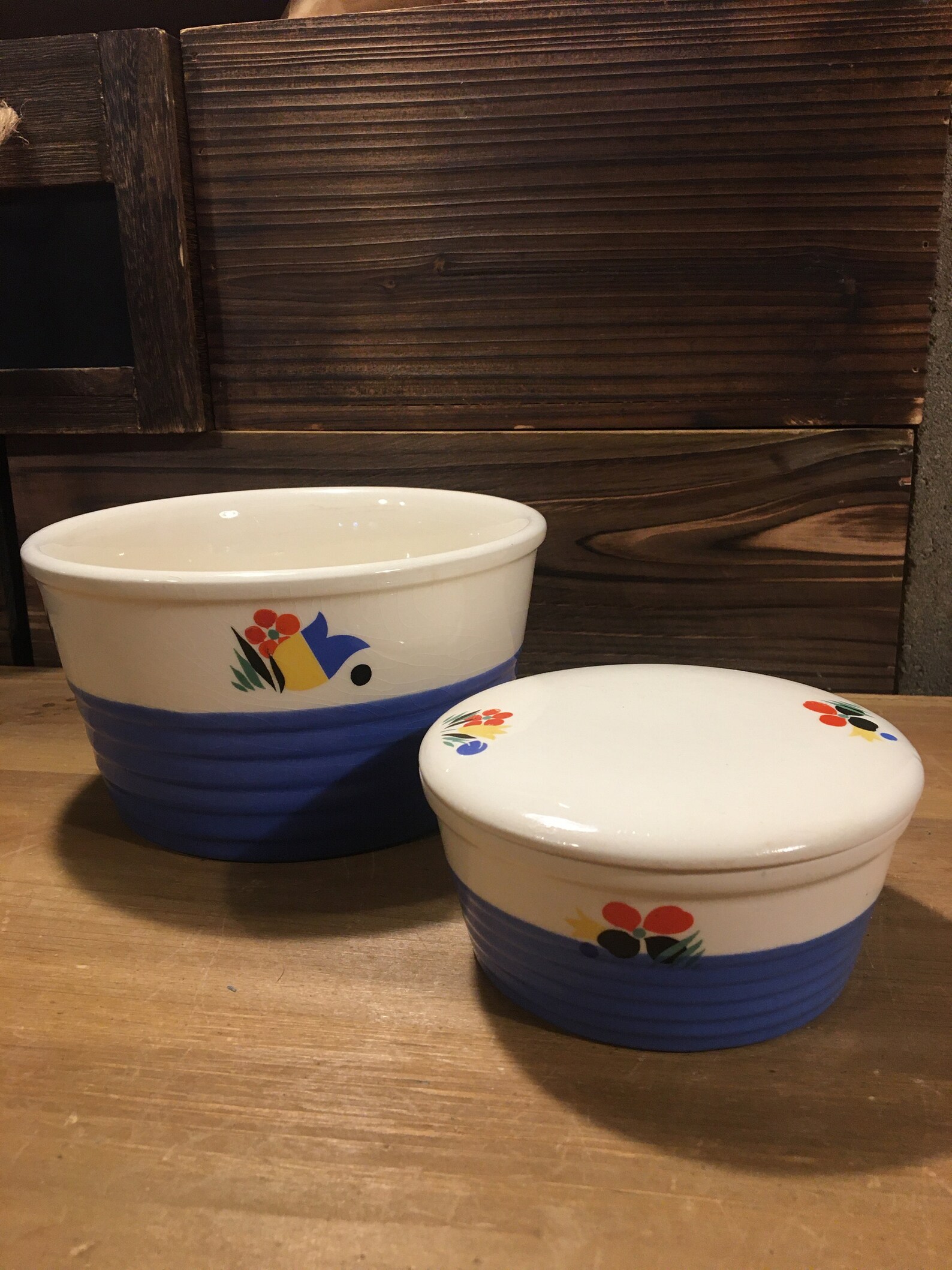 Vintage Kitchenware Art Deco Circus Pattern Serving Bowl | Etsy