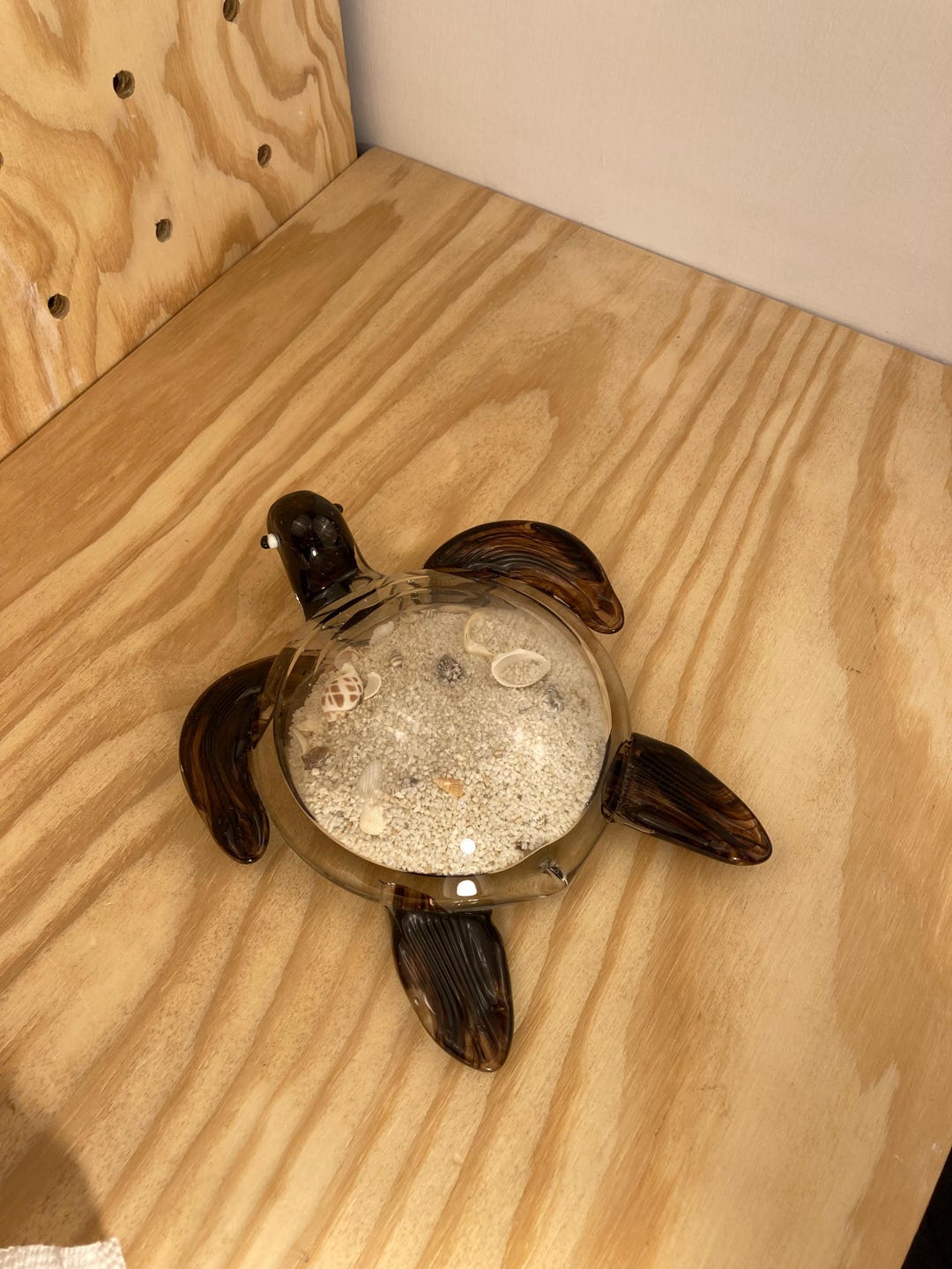 Vintage Art Glass Turtle - Handblown Glass Turtle With Sand and ...