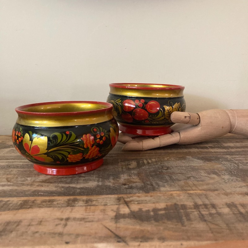 Hand Painted Lacquer Bowl - Etsy