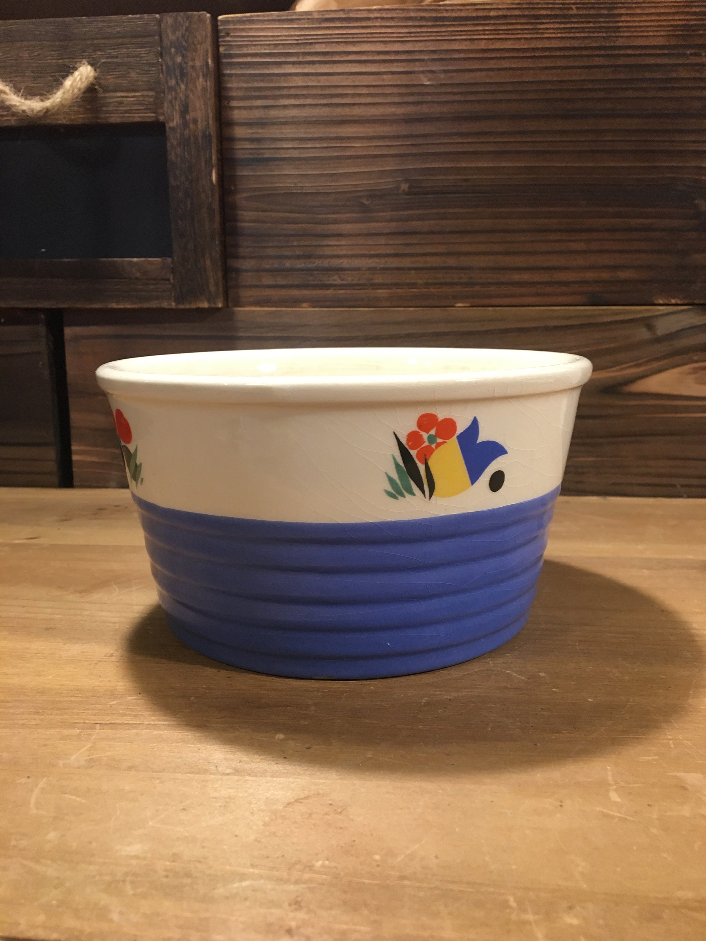 Vintage Kitchenware Art Deco Circus Pattern Serving Bowl - Etsy