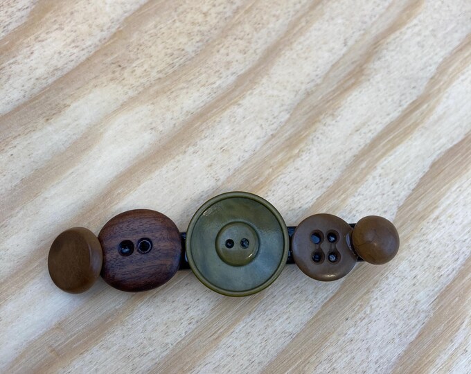 Vintage Button Hair Clips - Handmade - Alligator Clips With Unique, One ...