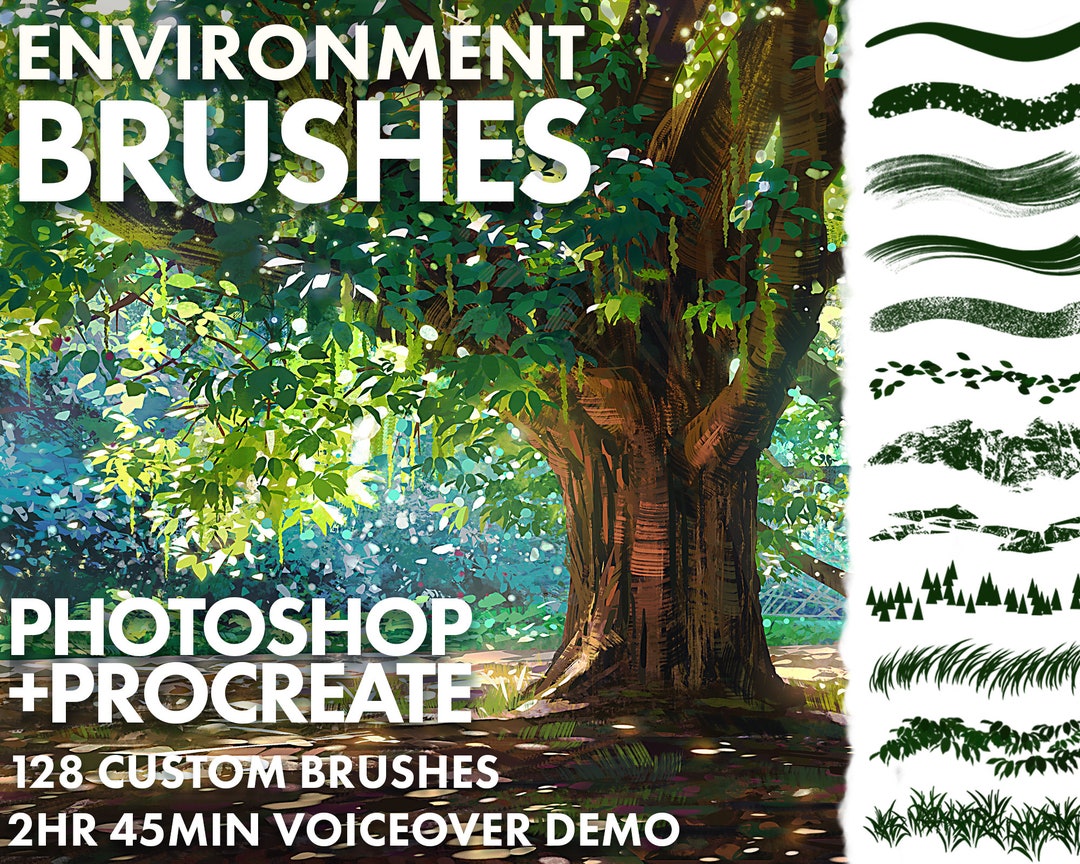 Environment Brushes for Photoshop & Procreate - Landscape Painting ...